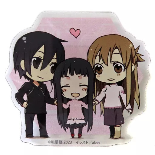 Dengeki Bunko 30th Anniversary Clip Set Kirito Yui Asuna 2.2in Badge ...