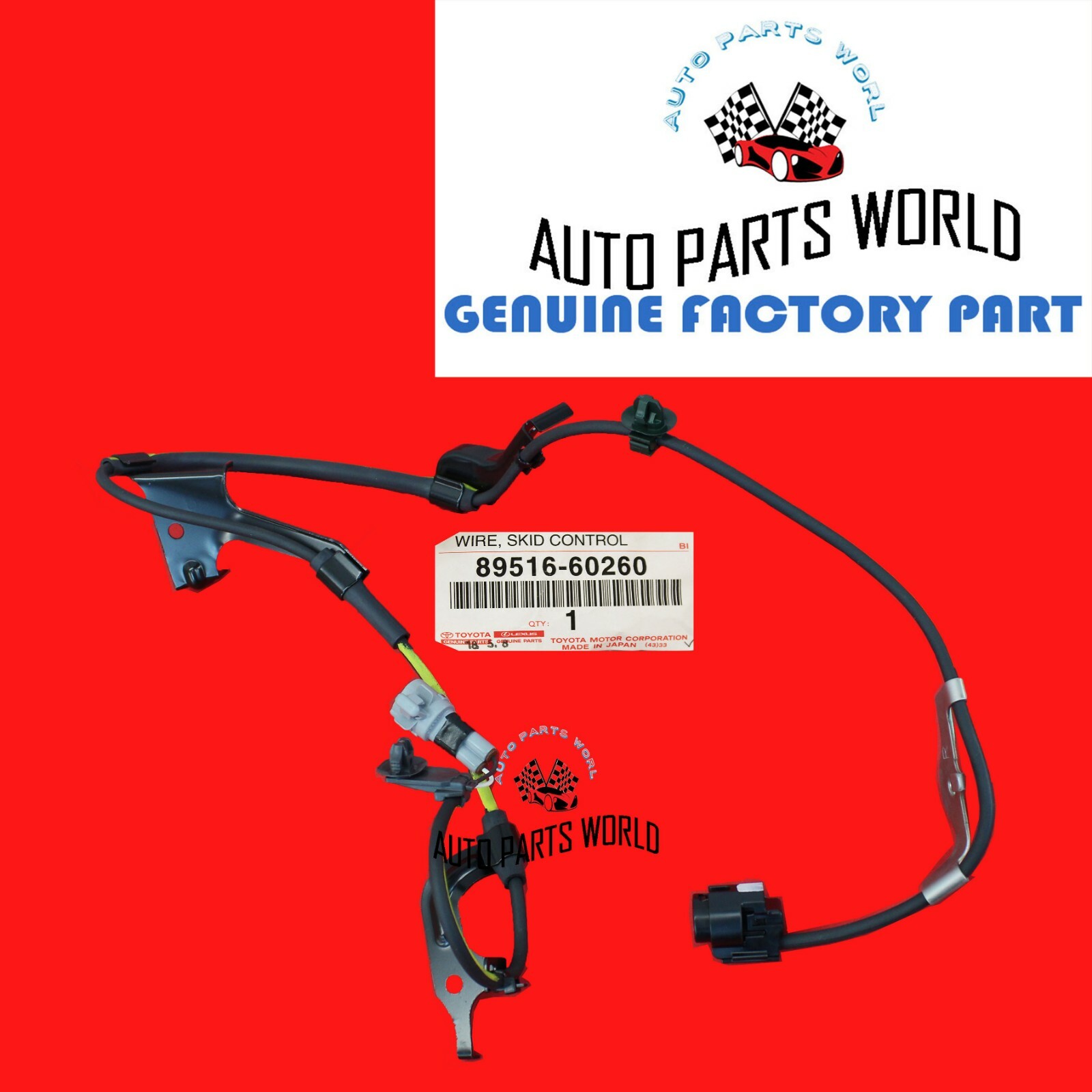 GENUINE TOYOTA 4RUNNER GX460 FRONT PASSENGER WHEEL SPEED SENSOR WIRE ...
