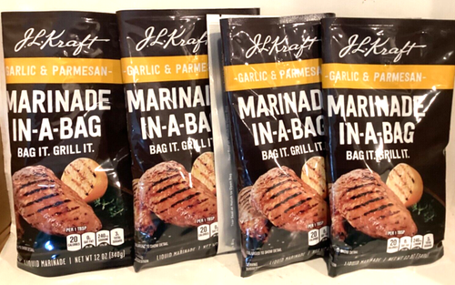 J L Kraft Marinade in a Bag Garlic Parmesan Liquid Marinade 12oz Ea Lot ...