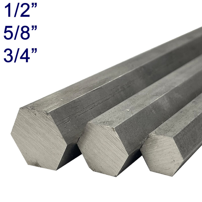 Imperial Stainless Steel Hexagon Bar 6" Long - Various Sizes - Model ...