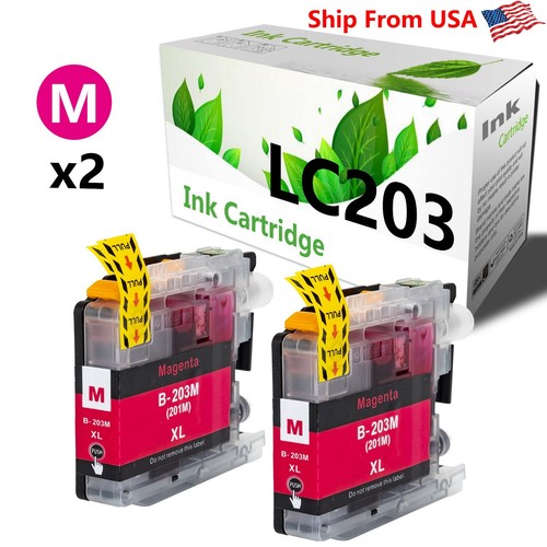 (2PK,Magenta) LC203XL LC203 Ink Cartridge for MFC-J4620DW MFC-J880DW ...
