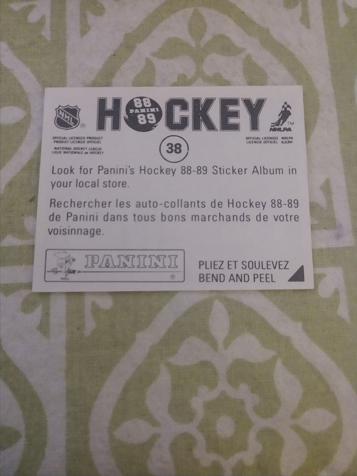 Jeff Sharples 1988-89 AUTOGRAPHED DETROIT RED WINGS Panini Sticker #38 ...