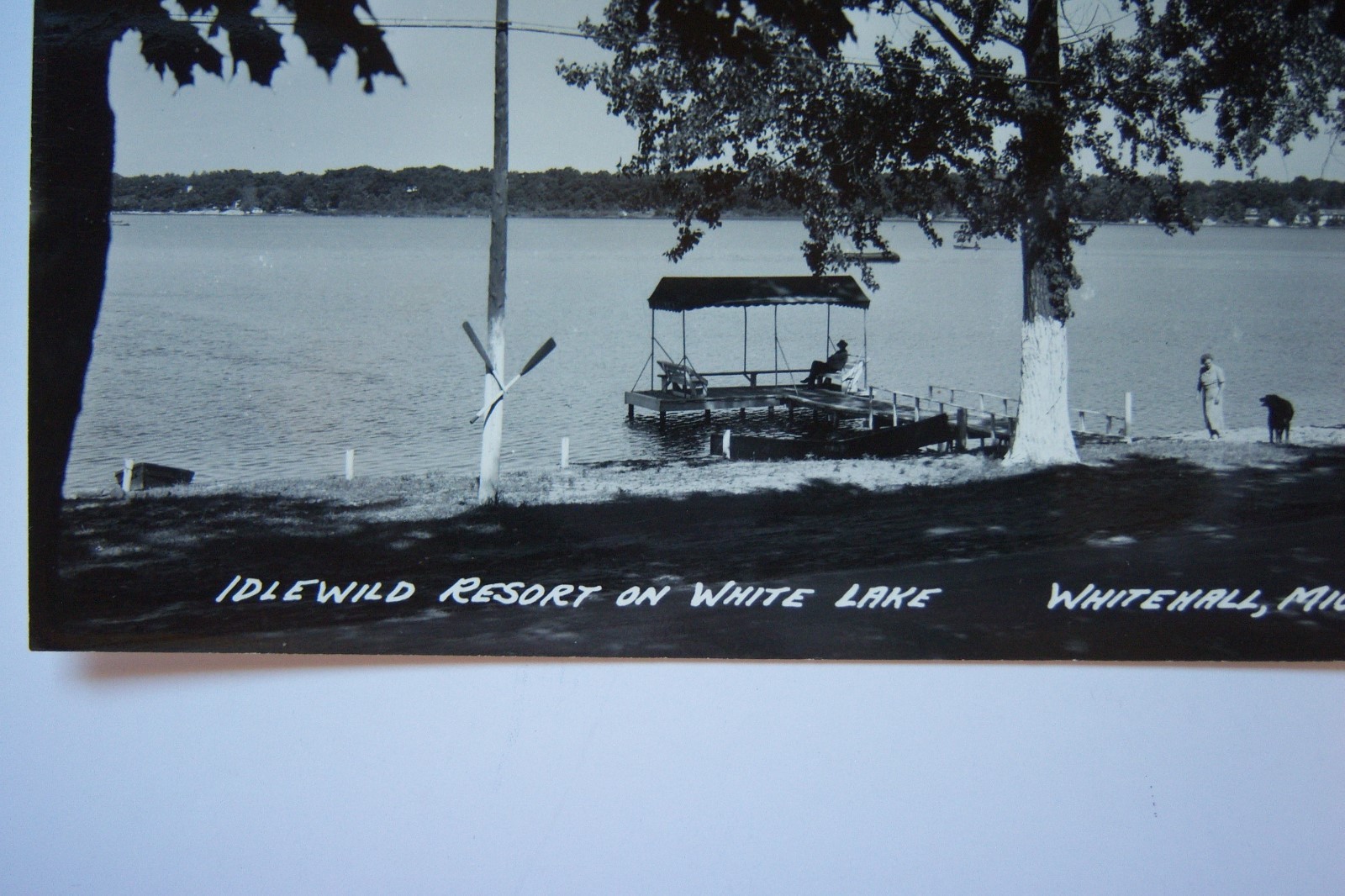IDLEWILD RESORT on WHITE LAKE Whitehall, Michigan postcard RPPC photo ...