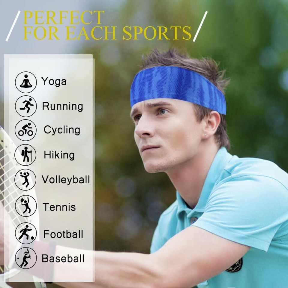Mens Headband/Sports Running Sweat Head Bands /Sweatbands Hair Band for ...
