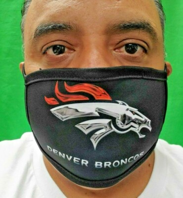 Denver Broncos Double Layer Washable Fabric Face Mask Mouth and Nose ...