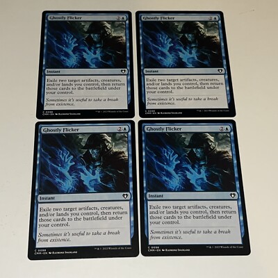 4x GHOSTLY FLICKER - Commander Masters MTG MINT | eBay