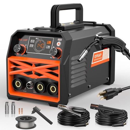 MIG Welder 140A, Flux Core MIG/Stick/Lift TIG 3 In 1 Welding Machine ...