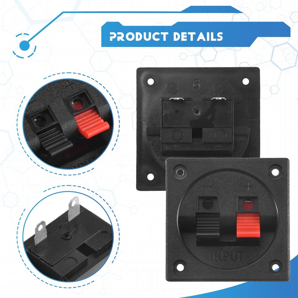 4PCS Speaker Box Terminal Cup, Spring Square Subwoofer Box Terminal ...