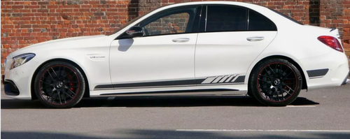 Fits Mercedes Benz Bonnet Stripes Graphics Decals C Class AMG W205 C63 ...