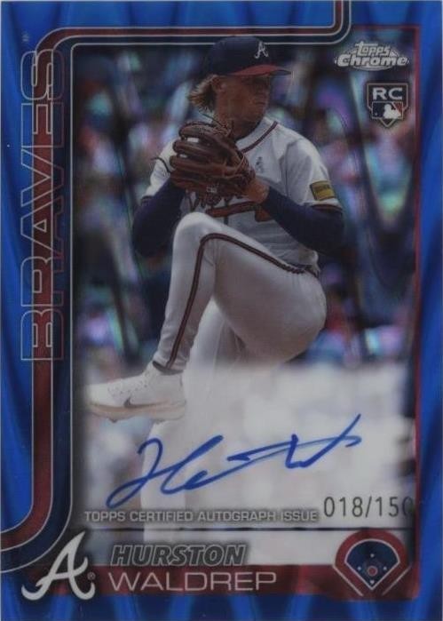 2025 Topps Chrome - Rookie Autographs Hurston Waldrep #RA-HW Blue ...