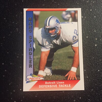 Marc Spindler 1991 Pacific Football #146 NFL Detroit Lions Defensive ...