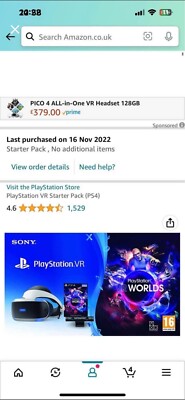 Sony PlayStation VR PSVR PS4/PS5 V2 Headset Bundle Virtual Reality + 2 ...