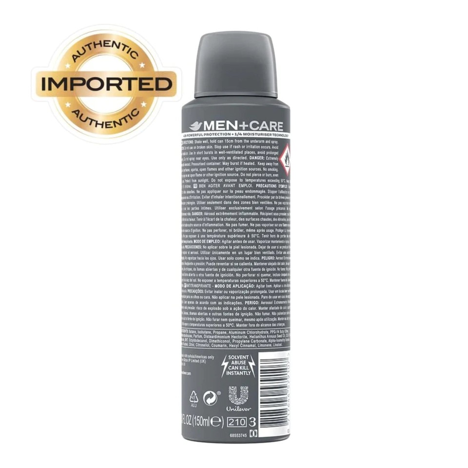 Dove Men+Care Clean Comfort Deodorant Body Spray, 150ml (Pack of 3 ...