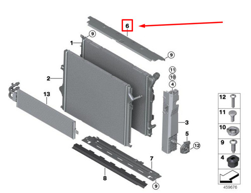 BMW 1 2 3 4 Series Front Radiator Top Cover Bracket 17118625432 NO DUTY ...