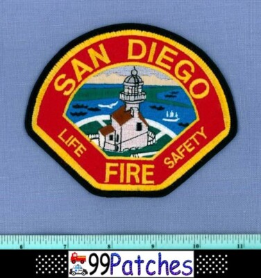 SAN DIEGO CALIFORNIA Fire Rescue Shoulder Patch LIGHTHOUSE OCEAN ...
