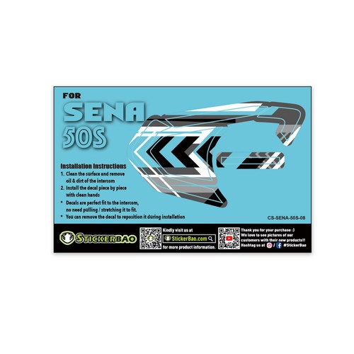 Arrow Device Surface Sticker For SENA 50S Intercom x1 | eBay