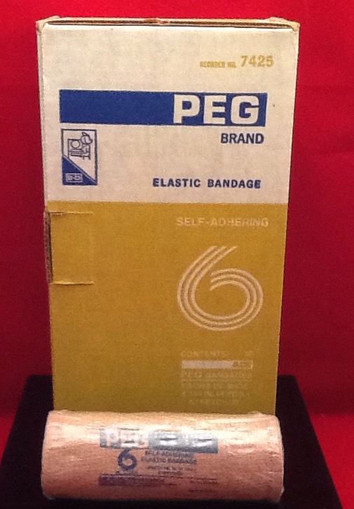 QTY 10, NEW PEG BRAND SELF ADHERING ELASTIC BANDAGE 6" x 12' stretched ...