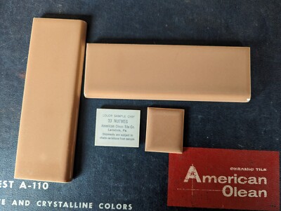 2 pcs American Olean Bullnose Bullnose S4200 S4269 2"x6" Nutmeg #33 ...