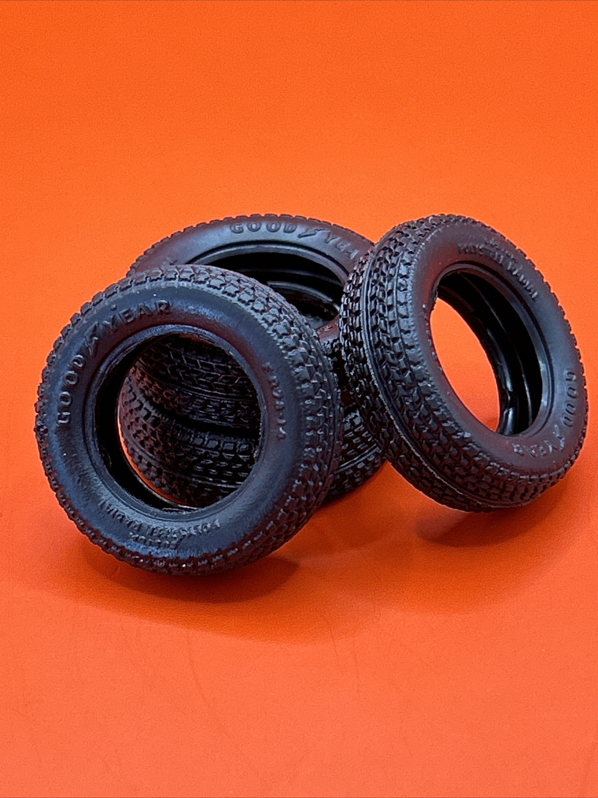 1972 Nova SS AMT Goodyear Raised Black Letter Tires Set 4 Model Parts 1 ...