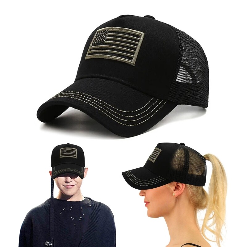 Adult US Flags Decals Baseball Caps Travel Gathering Hat for Cycling ...