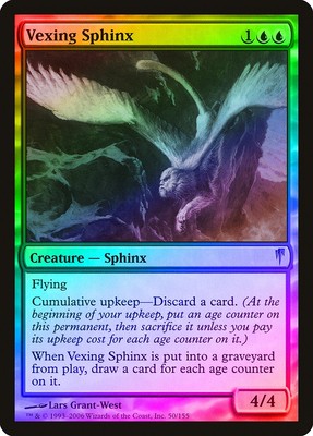 Vexing Sphinx FOIL Coldsnap NM Blue Rare MAGIC THE GATHERING MTG CARD ...