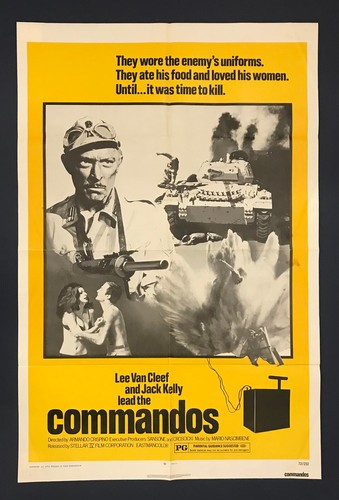 COMMANDOS (1972) Original Folded Movie Poster | eBay