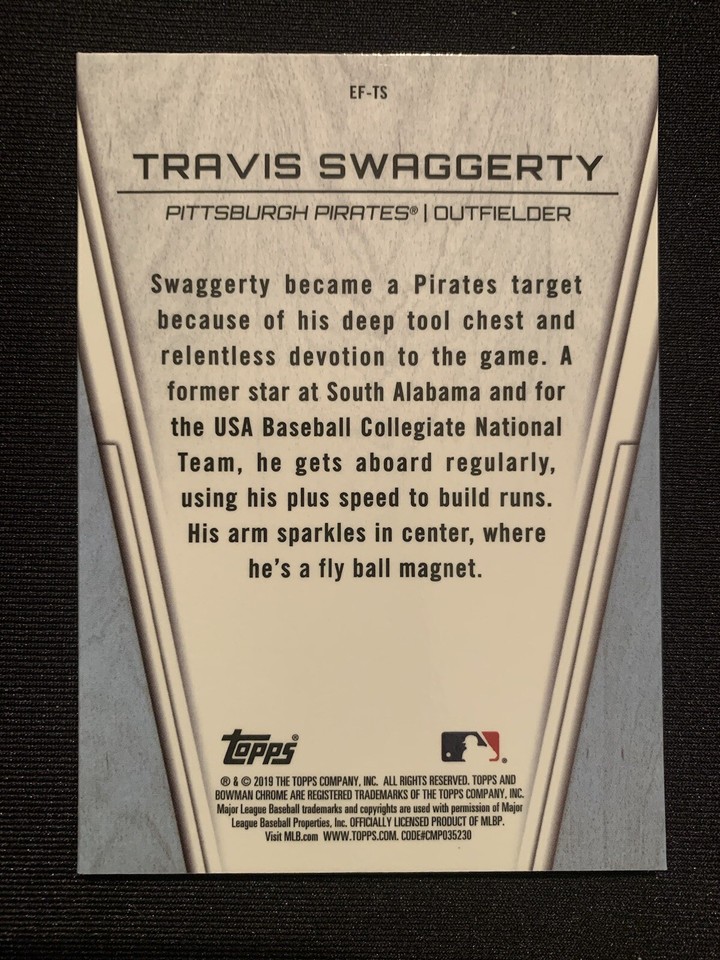 2019 Bowman Chrome Travis Swaggerty Elite Farmhands #EFTS Pirates Card ...