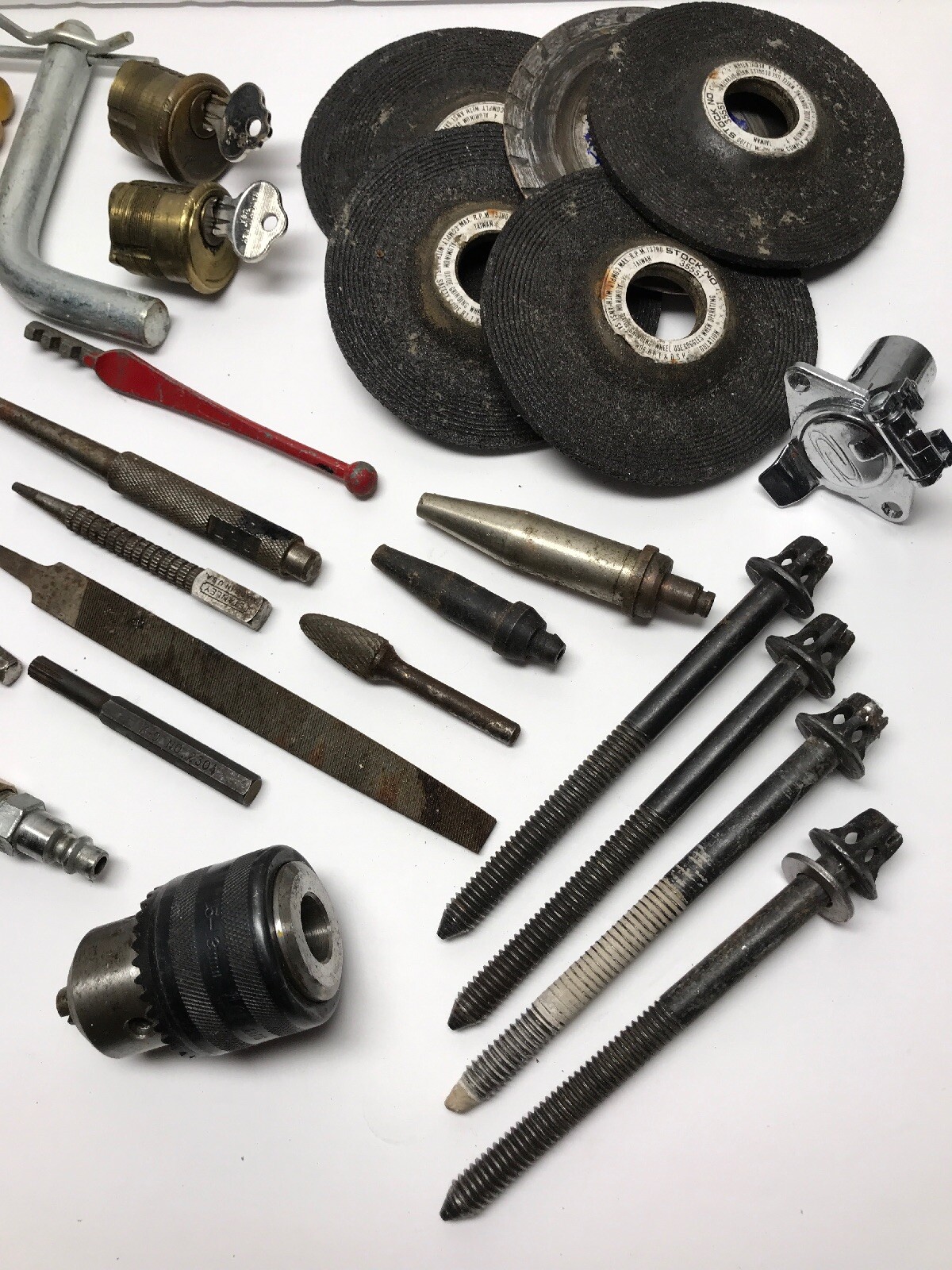 Lot Of Vintage Tools Stanley Grinding Brass Punch Locks Burner Welding ...