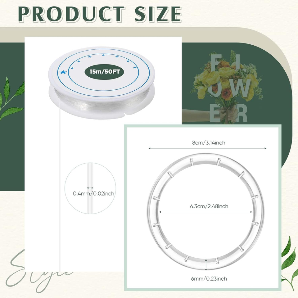 20 Pieces Wind Chime Supplies DIY Top Circles of Wind Chime Kit with 2 ...