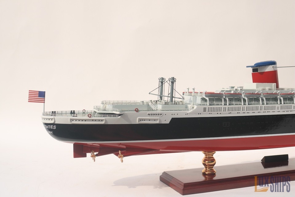Handcrafted SS United States Ship Model 91cm – Nautical Collectible ...