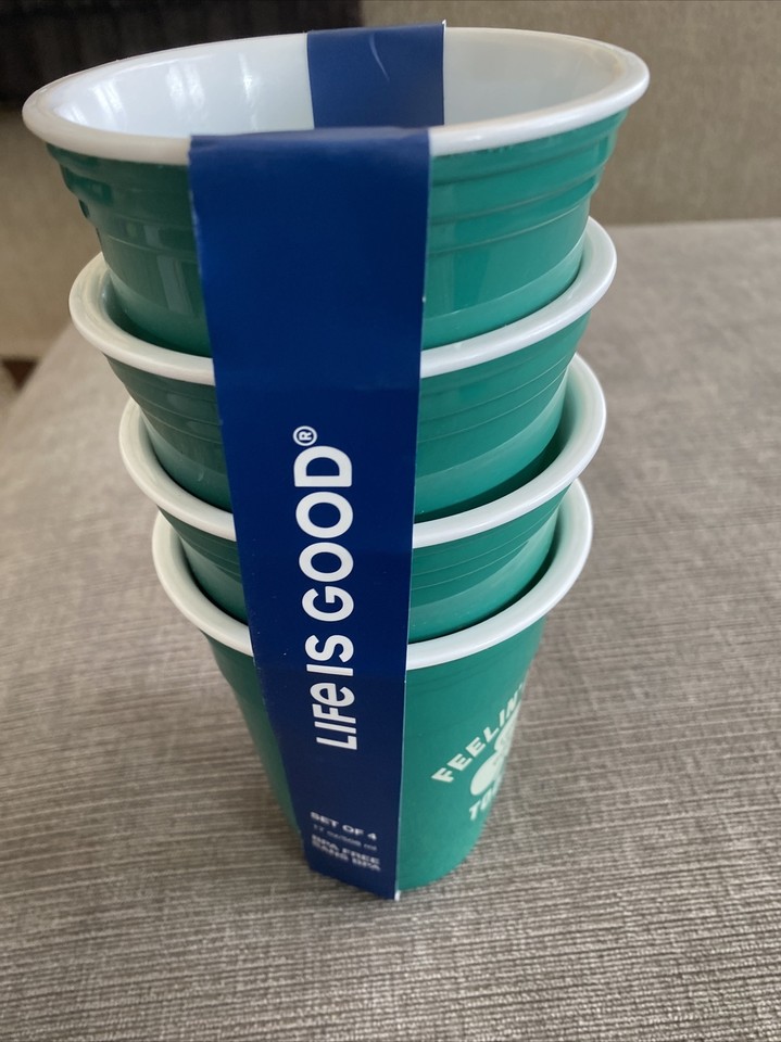 Life is good St. Patrick’s Day cups set of 4 NWT shamrock St Patrick's ...