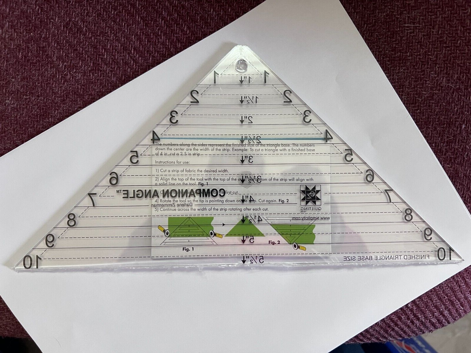 Companion Angle Triangle quilt ruler by EZ Quilting Orig. $13.99 | eBay