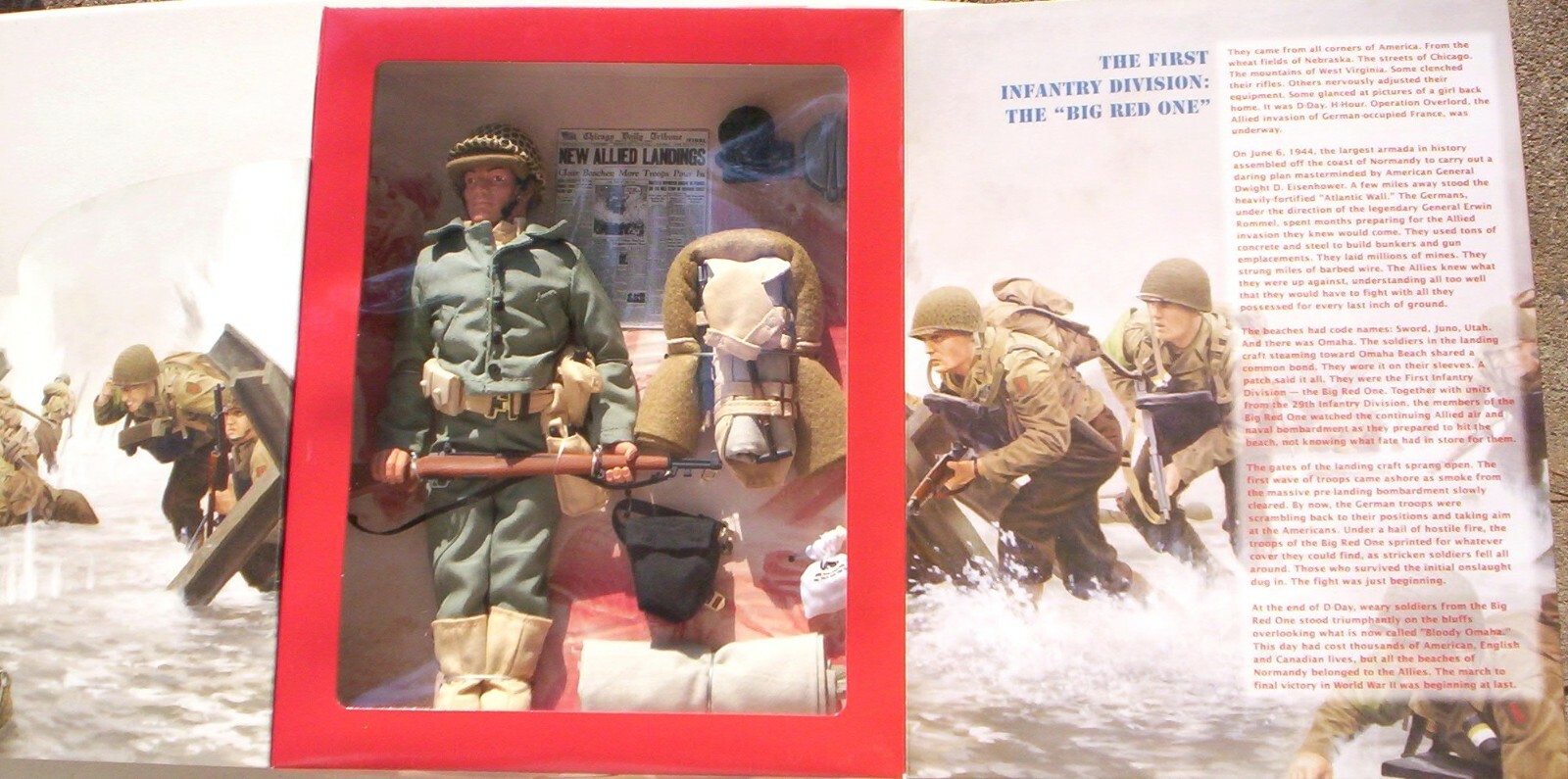 WWII GI Joe D-Day Salute, Ltd Ed, 1st in series plus RARE G.I. Joe BOOK ...