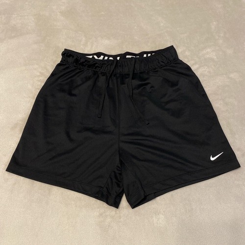 Nike Shorts Women's Medium Black Dri Fit Attack Fitness 5" Roll Band ...