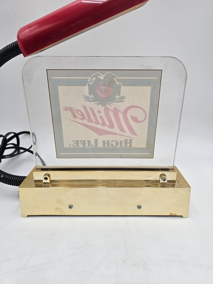 Vintage Miller High Life Beer Cash Register Desk Table Lamp Sign-WORKS ...