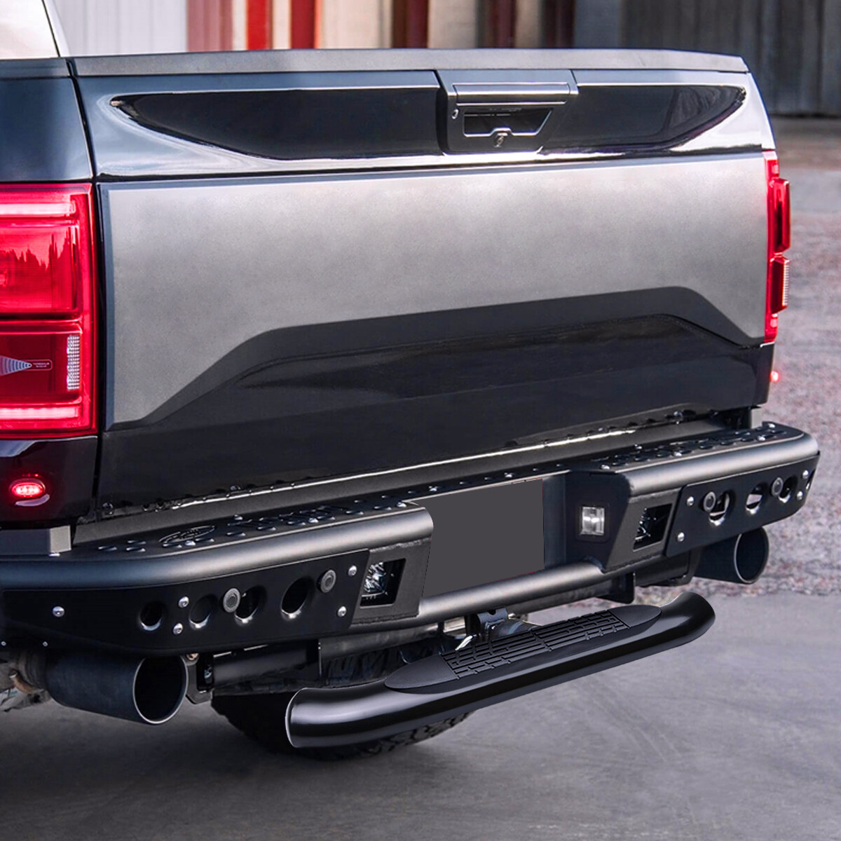 Black 37"x 4" Pedal Oval 2" Receiver Trailer Towing Tailgate Hitch Rear ...