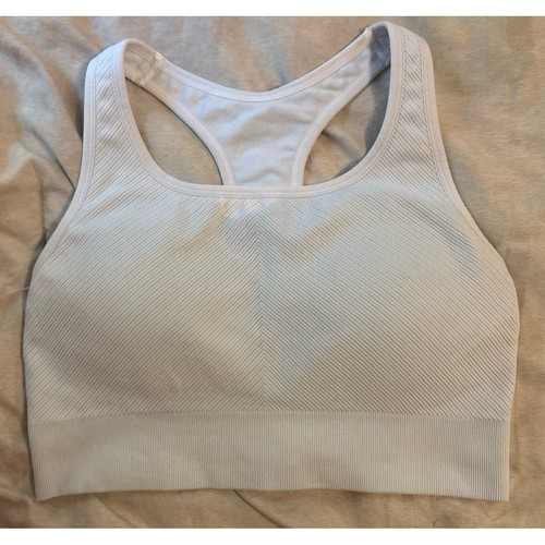 Members Mark Light Blue Ribbed Seamless Racerback Sports Bra, Large | eBay