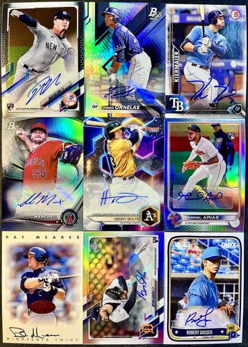 (x9) MLB Autograph Auto Baseball Card Lot - Serial #’d/Parallel/Rookie ...