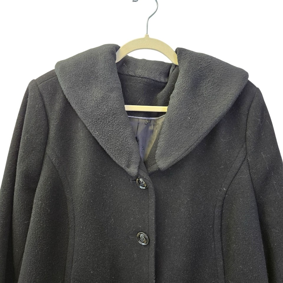 Lands' End Wool Blend Fleece Collar Swing Coat Size 2XL (est) | eBay