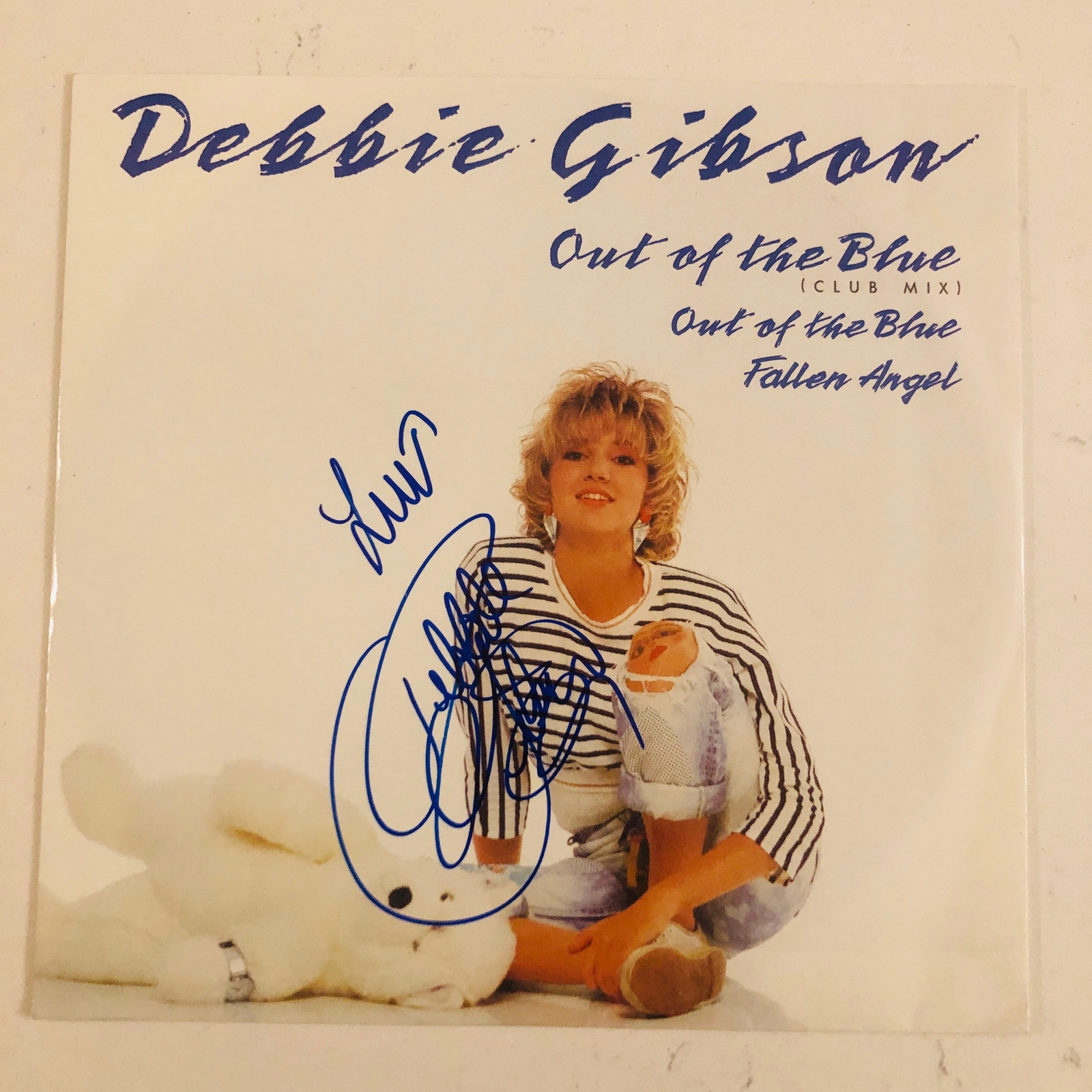 DEBBIE GIBSON Autograph Signed "Out of the Blue" Record EP Album ...