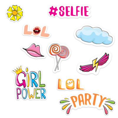 10 Cute Teens, Girls, Women, Females Decal | Vinyl Sticker Decal Laptop ...