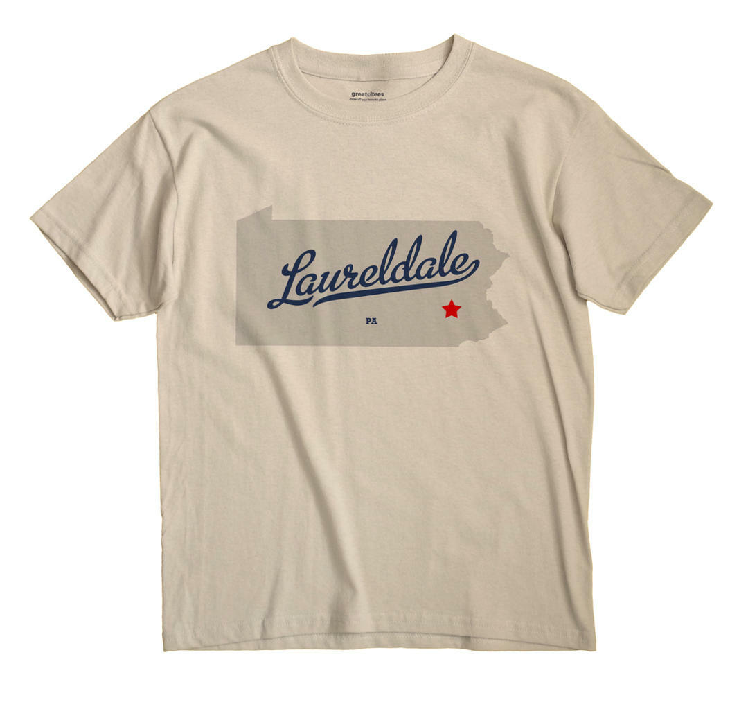 Laureldale Pennsylvania PA T-Shirt MAP | eBay