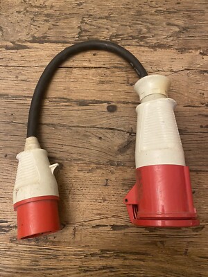 32amp 3 phase plug 5 pin to 63amp 3phase socket 5 pin. 415v | eBay UK