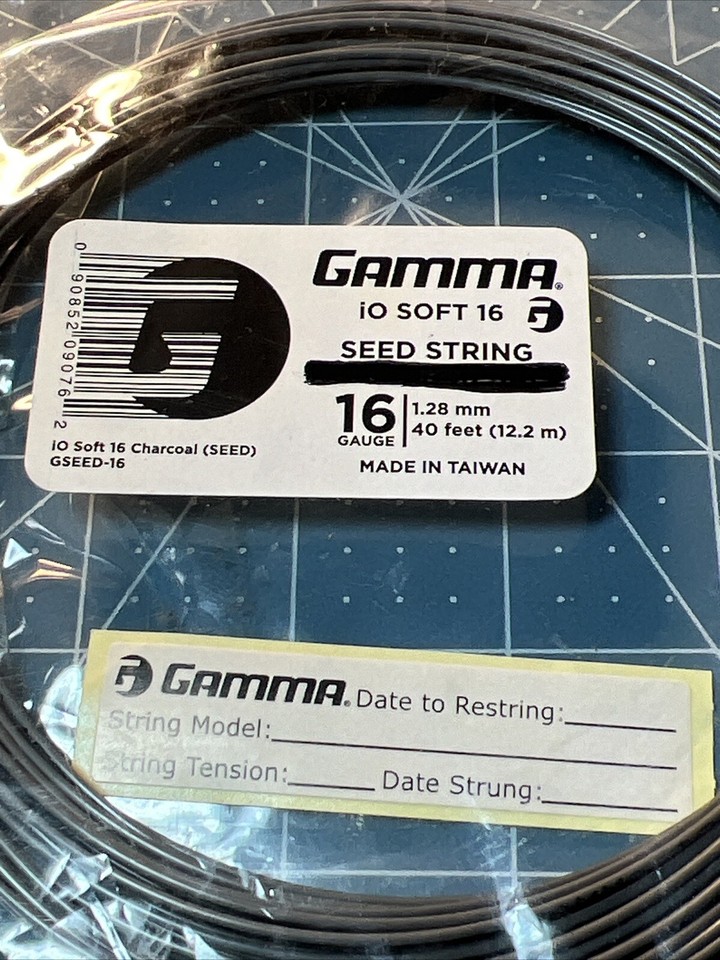 Gamma iO Soft 16/1.28 Tennis String (Charcoal) 40' | eBay