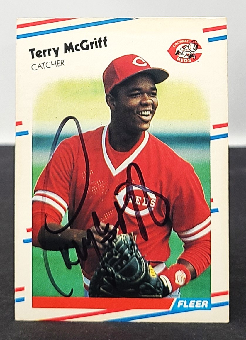 TERRY MCGRIFF Signed Autographed 1988 Fleer Baseball Card #240 ...