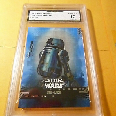 R6-LE5 2019 STAR WARS THE RISE OF SKYWALKER BLUE # 26 GRADED 10 L@@@K ...