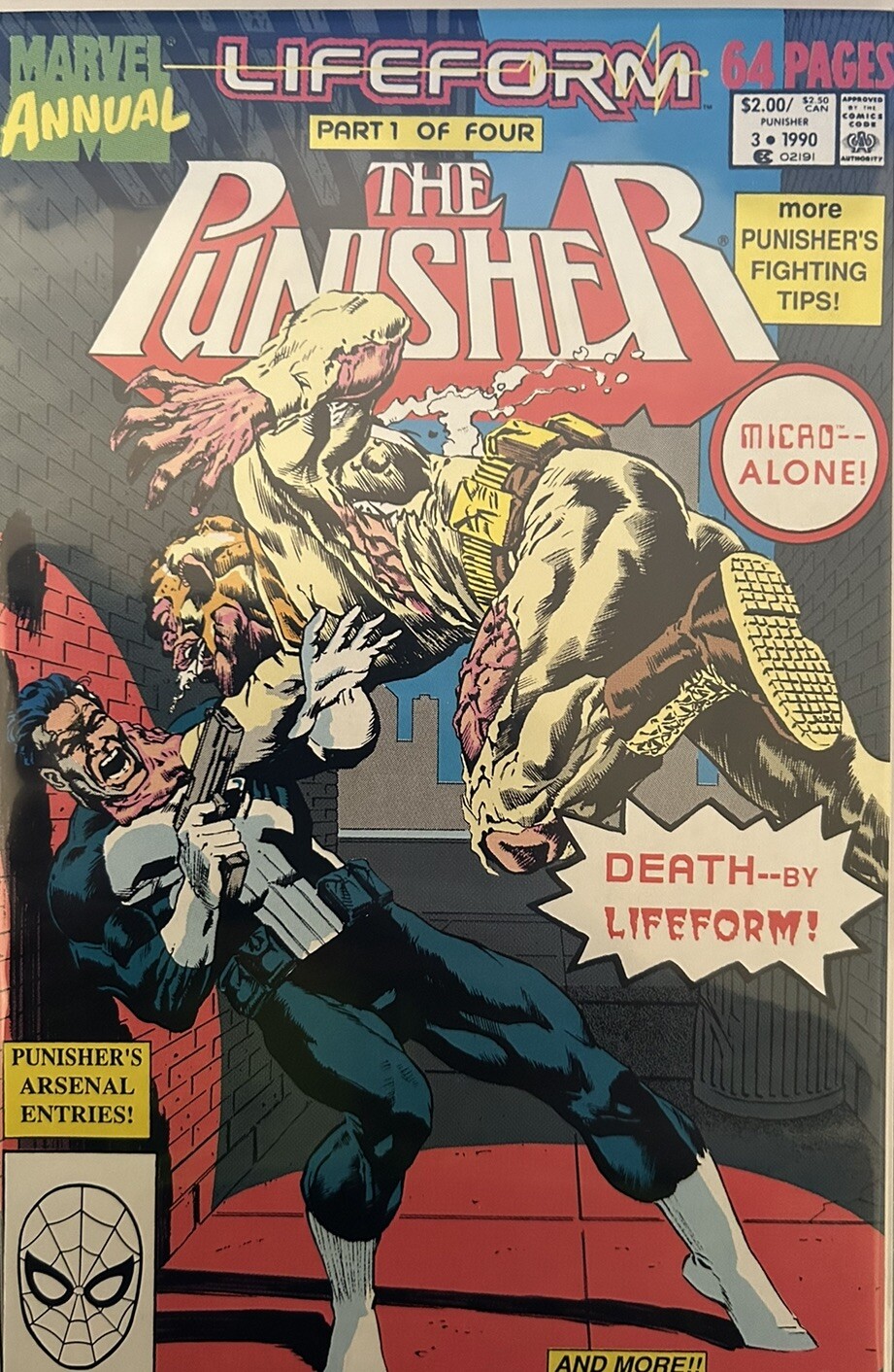 Marvel Comics The Punisher Lifeform Part 1 Of 4 (1990). Bag & Boarded ...