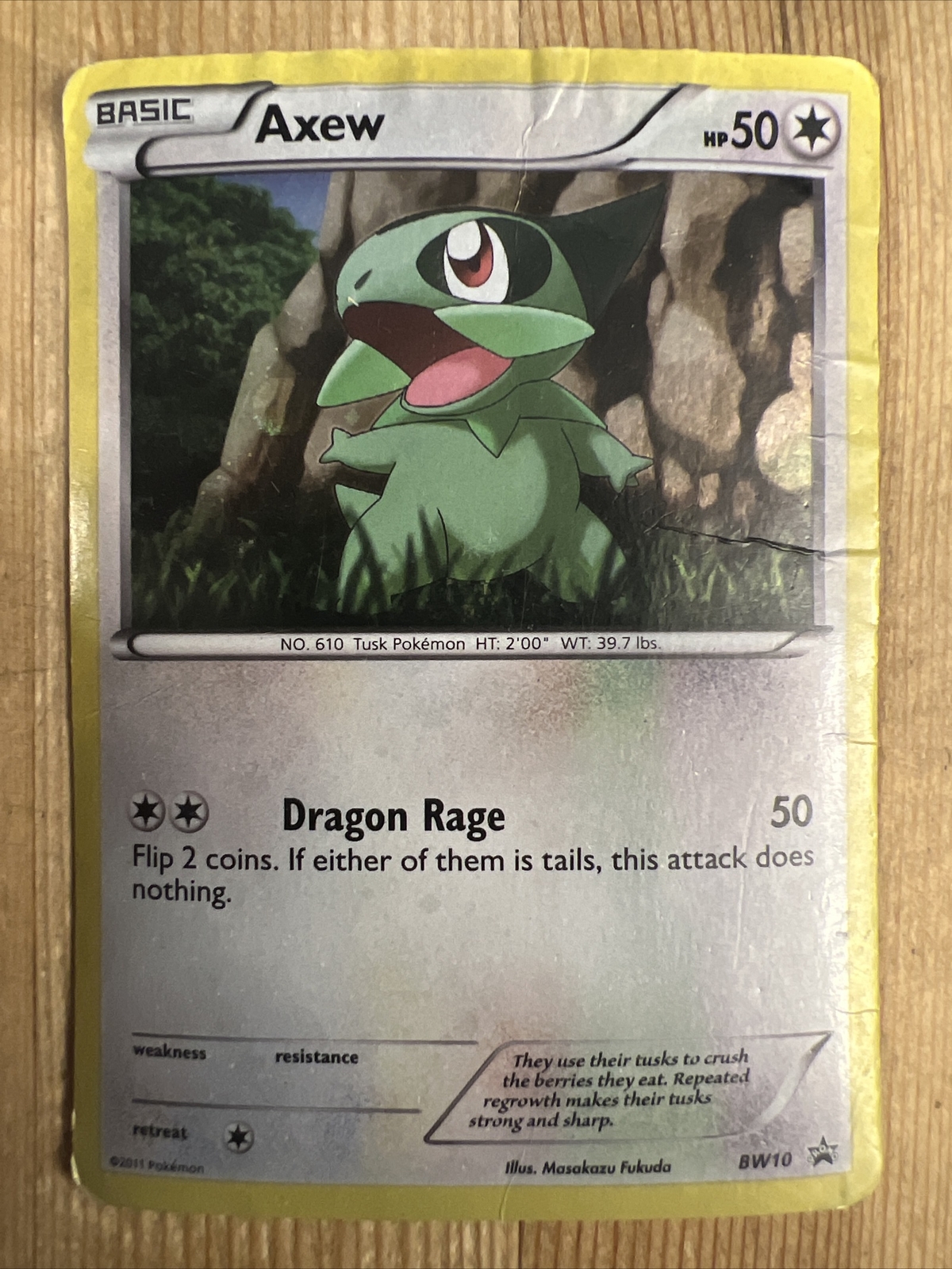 Pokémon TCG Axew Black & White BW10 Holo Promo Promo for sale online | eBay