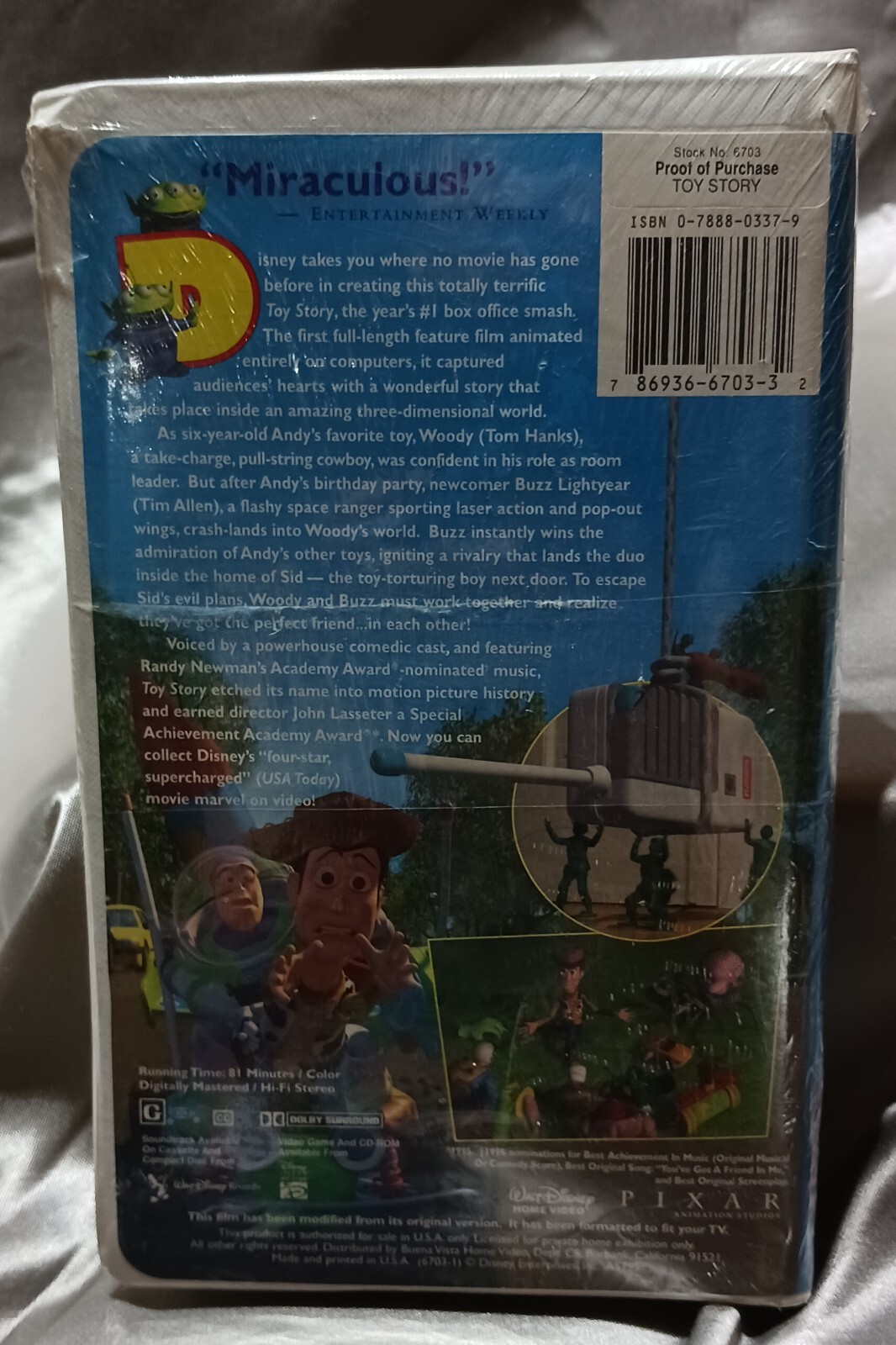 TOY STORY- Factory Sealed VHS Tape/Clamshell Case- Toys R US ...