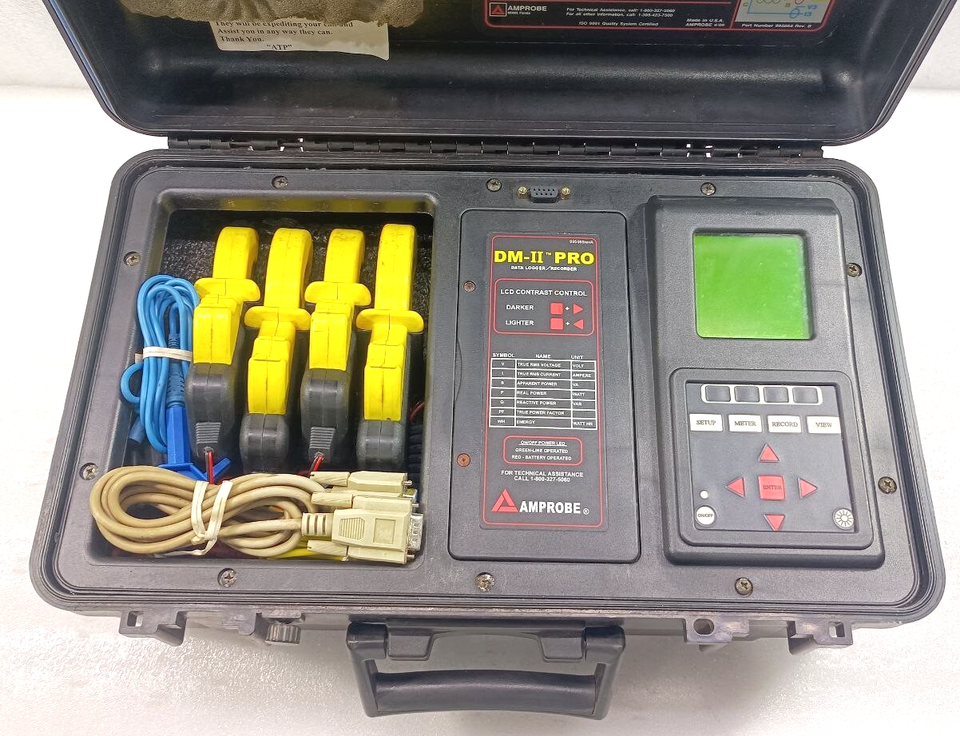 AMPROBE DM-II PRO Data Logger / Recorder w/ 4x DM-CTCE Probes Used ...